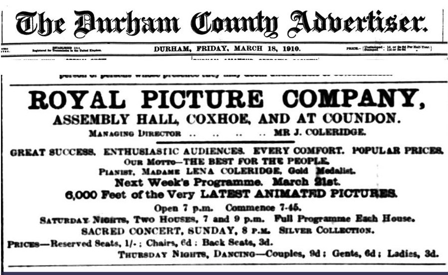 Coxhoe’s Cinemas – Coxhoe Local History Group