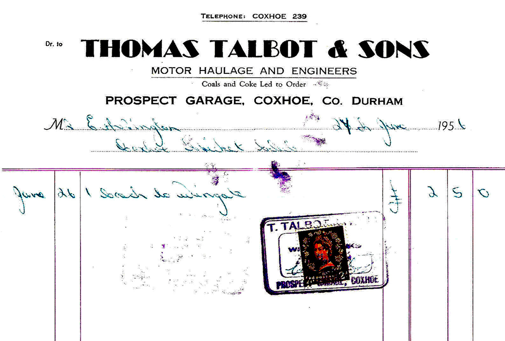 Thomas Talbot & Sons – Coxhoe Local History Group